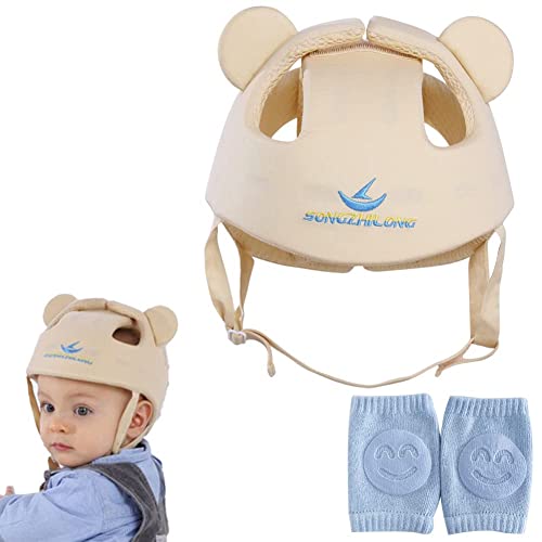 Xifamniy Baby Soft Safety Helmet Foam Head Protector Helmet for Toddler Infant Walking Suit 6-24mnths (B