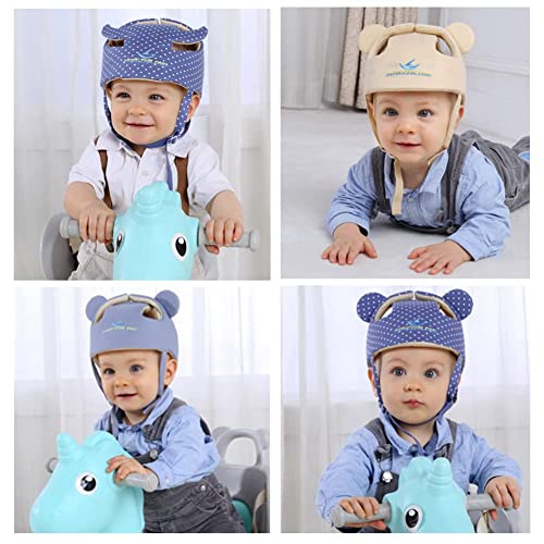 Xifamniy Baby Soft Safety Helmet Foam Head Protector Helmet for Toddler Infant Walking Suit 6-24mnths (B