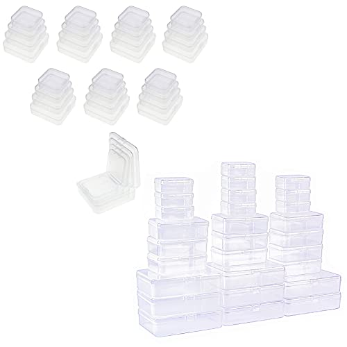 LJY Rectangular & Square Plastic Boxes Mixed Sizes