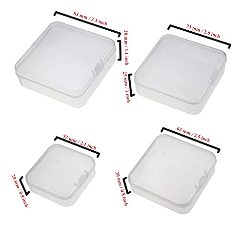 LJY Rectangular & Square Plastic Boxes Mixed Sizes