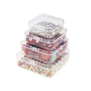 LJY Rectangular & Square Plastic Boxes Mixed Sizes