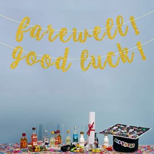 Dill-Dall Farewell Good Luck Banner, Farewell Banner, Going Away Party / Retirement / Graduation / Moving / Job Changing Party Decorations （Gold）