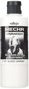 vallejo mecha gloss varnish 200ml painting accessories