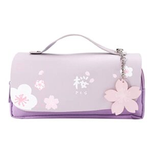 limnyves purple blossom pencil case pu leather pencil case stationery pencil case pencil case pencil case