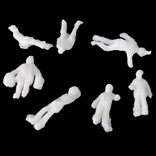 BQLZR White Model Train People Figure Passengers 1:200 Scale Pack of 100