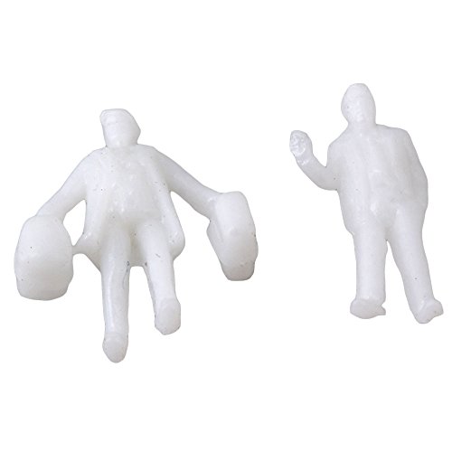 BQLZR White Model Train People Figure Passengers 1:200 Scale Pack of 100