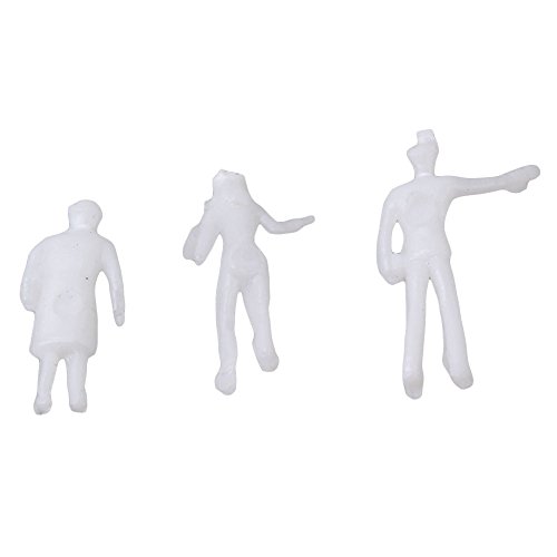 BQLZR White Model Train People Figure Passengers 1:200 Scale Pack of 100