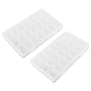 healifty 2pcs nail art storage box 21 grids clear plastic jewelry box organizer diamond embroidery box for nail art diy craft