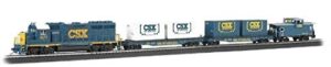 bachmann coastliner train set metal/plastic multicolored 18 pc.