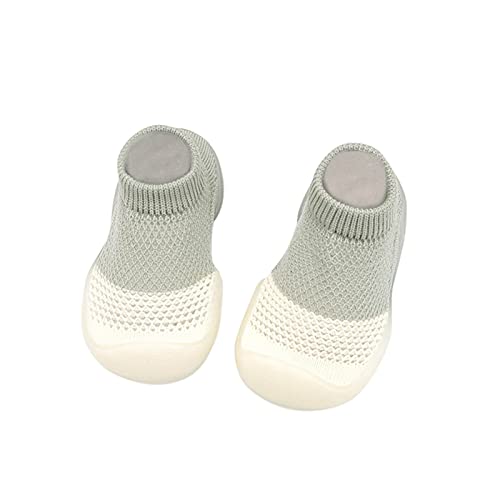 Baby Walking Shoes Toddler First Walkers Non-Slip Soft Sole Slip-On Sneakers Casual Summer Mesh Lightweight Sock Shoe Army Green,6-12 Months Infant