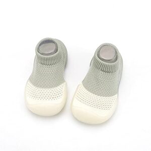 Baby Walking Shoes Toddler First Walkers Non-Slip Soft Sole Slip-On Sneakers Casual Summer Mesh Lightweight Sock Shoe Army Green,6-12 Months Infant