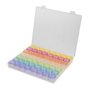 1pc multicolor 56 grids diamond painting box plastic jewelry organizer storage container diamond embroidery storage boxes nail art tools storage case for diy rhinestone beads nail art small findings