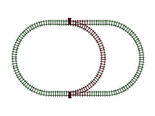 Lionel Ready-to-Play Inner Loop Track Set with 8 Curved Pieces, 1 Left Hand Switch, and 1 Right Hand Switch