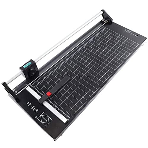 US Stock - 24 Inch Manual Precision Rotary Paper Trimmer, Sharp Photo Paper Cutter, Rotary Paper Cutter Trimmer