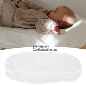 Newborn Lounger Cover,Organic Cotton Muslin Lounger Pillow Case for Babies (White)