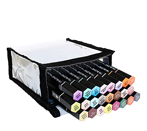 Totally-Tiffany EZ2O Sara Buddy Bag - Ideal for Storing Spectrum Noir Triblend Markers Storage - 2 Pack, 9 x 6 x 2 Inches