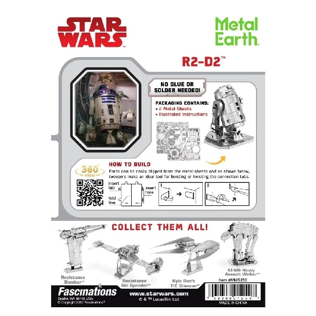 Fascinations Star Wars R2D2 Model Kit Metal Earth Fascinations