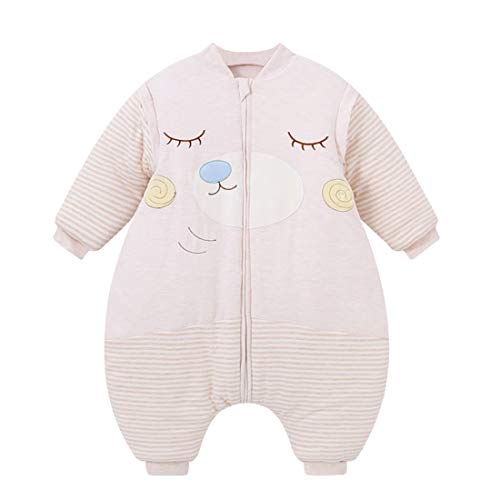 Happy Cherry Baby Winter Wearable Blanket Safe Comfy Cotton Sleeping Sack Thicken Wide Hem Cartoon Romper