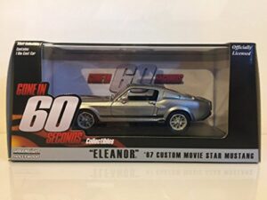 greenlight collectibles gone in sixty seconds 1967 ford mustang eleanor 1/43 scale diecast model car gray