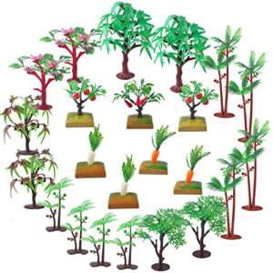 nwfashion 25pcs 3-5 inch model scenery landscape rainforest trees,cake topper decorations