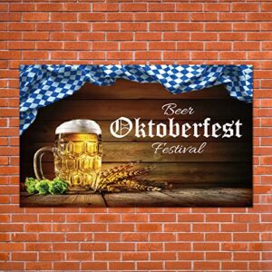 Oktoberfest Backdrop for Photography Oktoberfest Banner Fall German Bavarian Oktoberfest Beer Party Decorations and Supplies for Home Party…