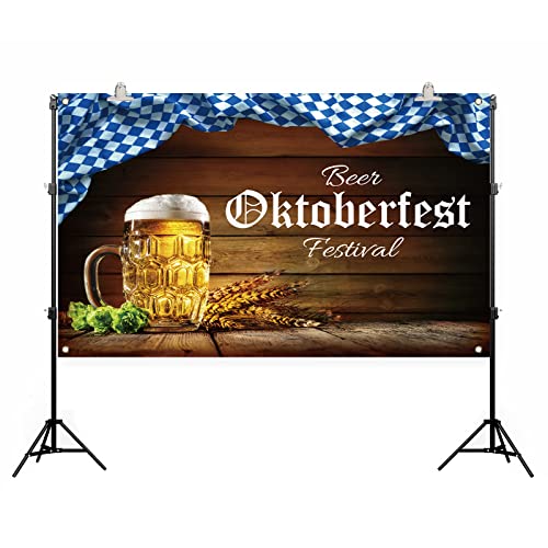 Oktoberfest Backdrop for Photography Oktoberfest Banner Fall German Bavarian Oktoberfest Beer Party Decorations and Supplies for Home Party…