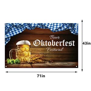 Oktoberfest Backdrop for Photography Oktoberfest Banner Fall German Bavarian Oktoberfest Beer Party Decorations and Supplies for Home Party…