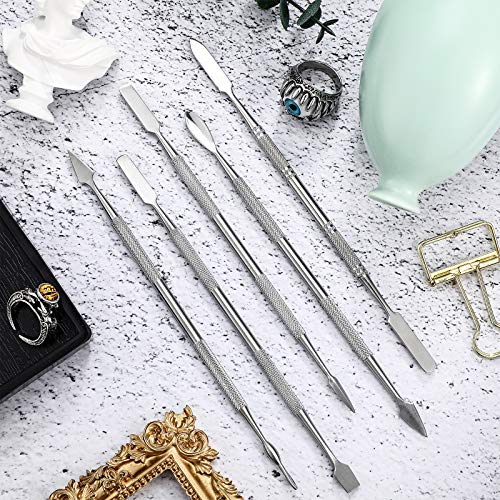 5 Pieces Miniature Sculpting Tools Set Mini Stainless Steel Double-Headed Tool for Model and Convert Plastic, Resin and Metal Tabletop War Game Miniatures Models