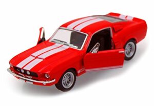 1967 shelby gt500, red – kinsmart 5372d – 1/38 scale diecast model toy car, but no box