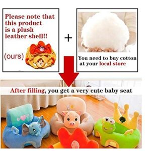 JIAOAO 1 Pcs Cute Baby Sofa Cover,Sofa Chair Baby,Baby Support Sofa Chair Baby Learning Seat Plush Shell Chairs for Babies.(No Filling)