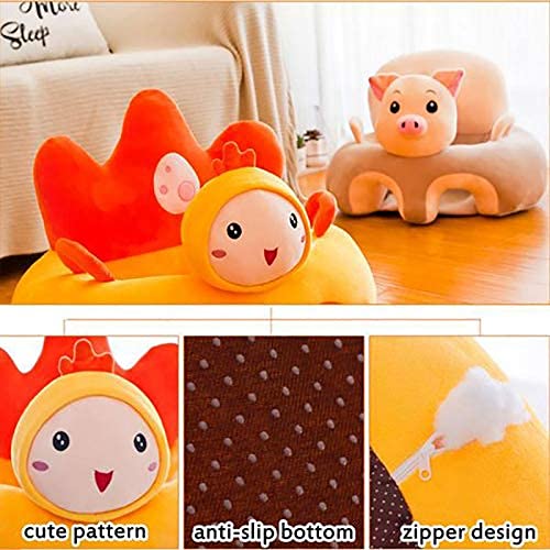 JIAOAO 1 Pcs Cute Baby Sofa Cover,Sofa Chair Baby,Baby Support Sofa Chair Baby Learning Seat Plush Shell Chairs for Babies.(No Filling)