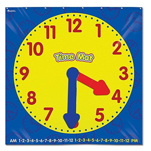 Learning Resources Time Activity Mat, Homeschool, Learning Clock, Classroom Activity, Ages 5+