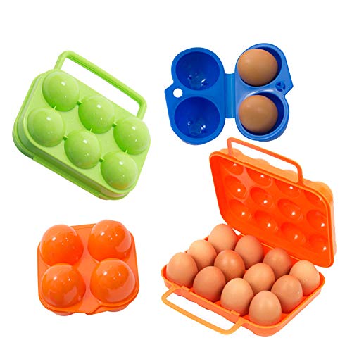 HEART SPEAKER 2/4/6/12 Eggs Storage Box Plastic Holder Container for Picnic Camping Outdoor 2 Grids