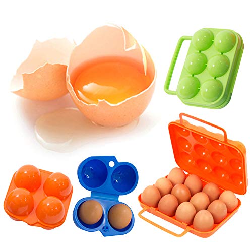 HEART SPEAKER 2/4/6/12 Eggs Storage Box Plastic Holder Container for Picnic Camping Outdoor 2 Grids