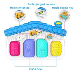 WYSWYG Baby Play Mat Baby Play Gym Activity Mat Kick and Play Piano Gym Activity Center for Baby with Music and Light 0 3 6 12 Months