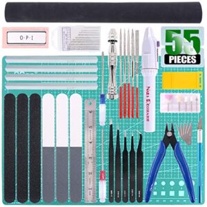 keadic 55pcs professional modeler basic tools craft set hobby building tools kit with a plastic case for gundam car model building repairing and fixing