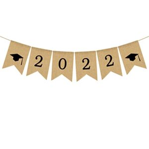 rainlemon jute burlap 2022 graduation party banner classroom decoration photo booth backdrop