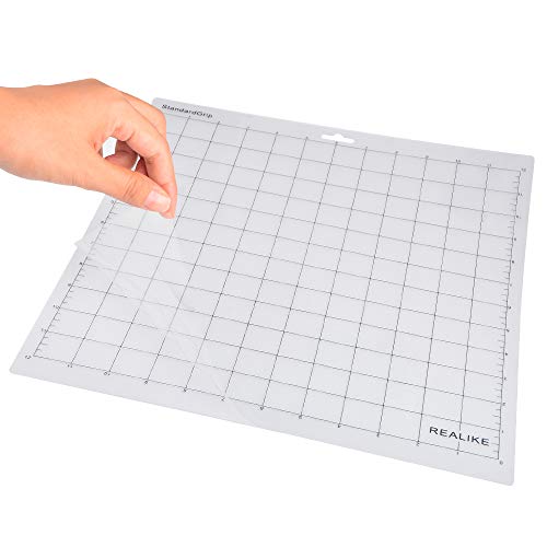 REALIKE 12x12 StandardGrip Cutting Mat for Cricut Explore One/Air/Air 2/Maker(3 Mats), Gridded Adhesive Non-Slip Cut Mat for Crafts, Quilting, Sewing and All Arts