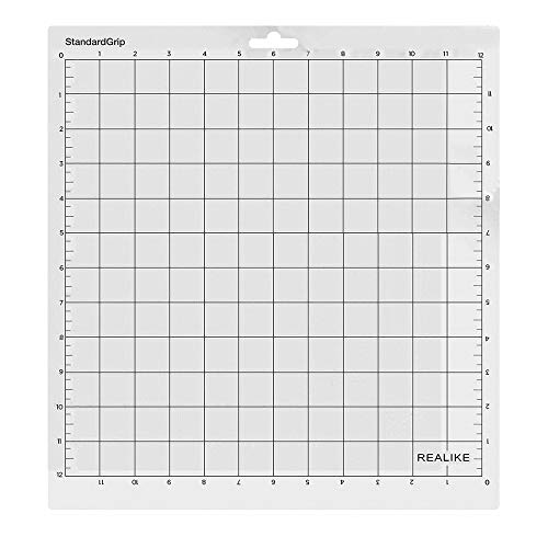 REALIKE 12x12 StandardGrip Cutting Mat for Cricut Explore One/Air/Air 2/Maker(3 Mats), Gridded Adhesive Non-Slip Cut Mat for Crafts, Quilting, Sewing and All Arts