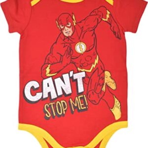 WARNER BROS. Baby Boys 3 Pack Bodysuits: Batman Flash 3-6 Months