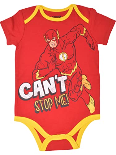 WARNER BROS. Baby Boys 3 Pack Bodysuits: Batman Flash 3-6 Months