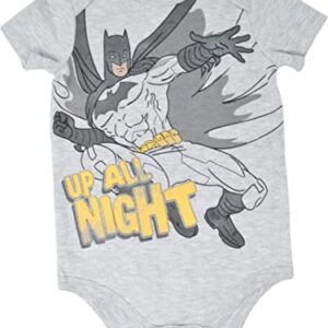 WARNER BROS. Baby Boys 3 Pack Bodysuits: Batman Flash 3-6 Months