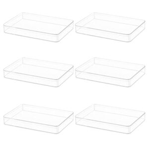 clear acrylic square cube plastic , worasign 6 pack plastic square cube containers with lid plastic storage boxes 7×4.7×1 inches for candy pill ,tiny jewelry beads, coins, and findings, craft supplies, sewing