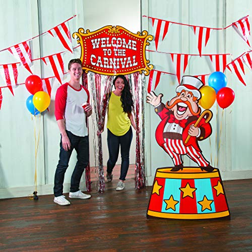 Fun Express Red & White Pennant Carnival Banner (100 feet long) Event Supplies