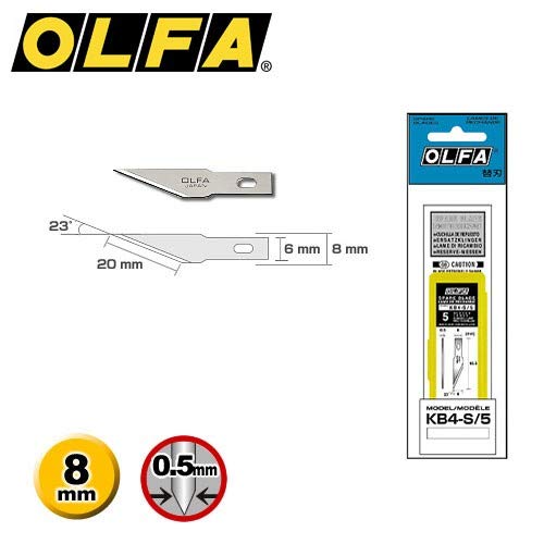 OLFA 9167US KB4-S/5 Precision Art Blade, 5-Pack