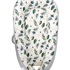 Baby Lounger Soft Cover Newborn Lounger Cover Infant Lounger Cover Floor Seat for Lounger Color Green Leave