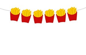 4.75″ tall french fries garland, french fries banner, french fries birthday, fast food birthday, fast food photo prop, french fries birthday decorations, french fries party supplies