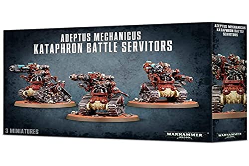 Games Workshop 99120116020" Adeptus Mech Kataphron Battle Servitors Plastic Kit, Black