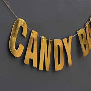 Candy Bar Banner- Engagement Sign - Bar Wall Decor - Dessert Bar - Wedding Decorations - Engagement Gifts -Open bar Wedding Sign- Gold Banner - Wall Decor - Party Decorations