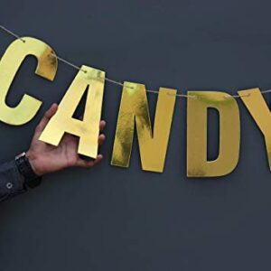 Candy Bar Banner- Engagement Sign - Bar Wall Decor - Dessert Bar - Wedding Decorations - Engagement Gifts -Open bar Wedding Sign- Gold Banner - Wall Decor - Party Decorations